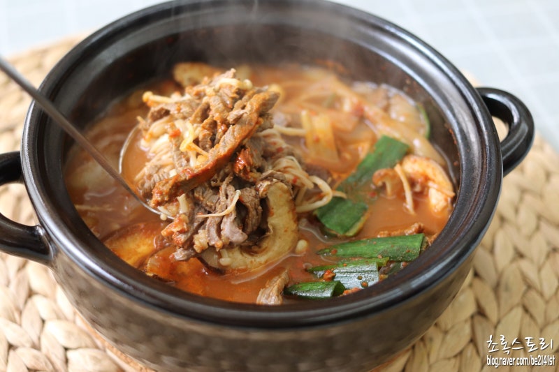백종원 소고기 버섯전골 만들기 얼큰한 전골 양념 만드는법 네이버 블로그