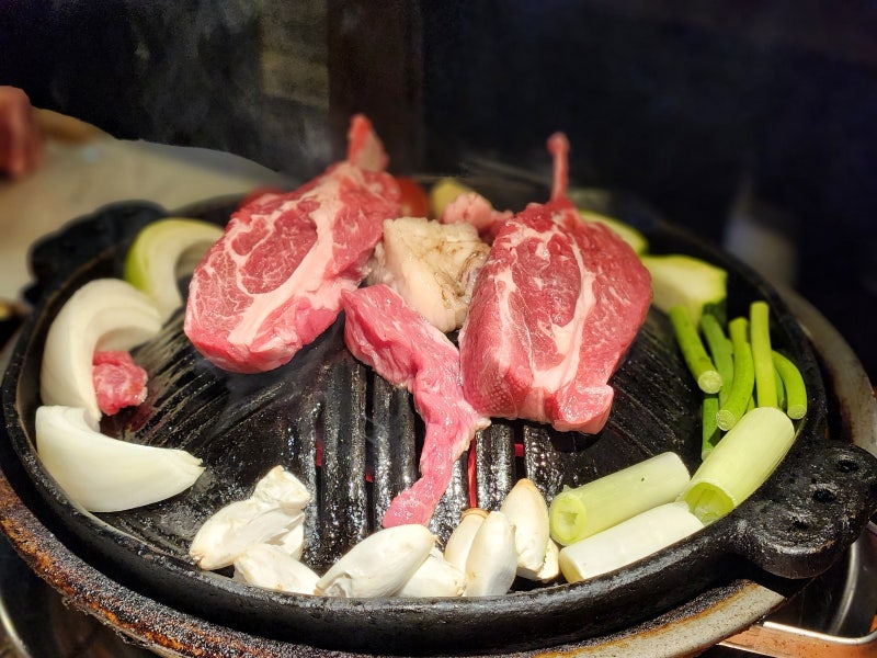 수원 광교중앙역 일일양 양고기 양갈비 화로구이 맛집 Feat 치트키 된장찌개 네이버 블로그
