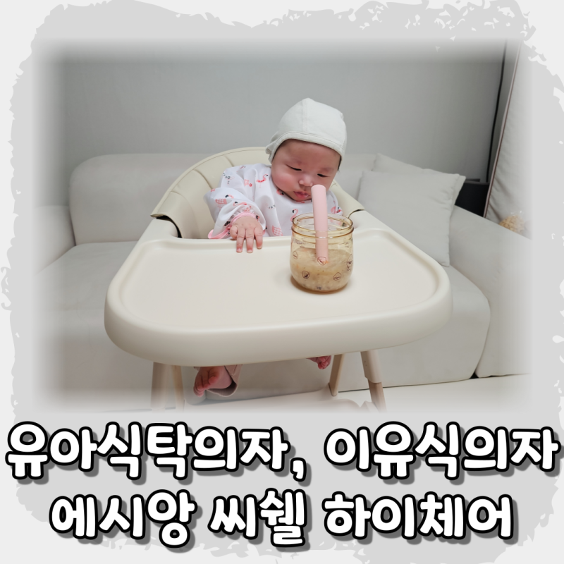 에시앙 하이체어 아기 이유식의자 트레이 바운서 활용 네이버 블로그