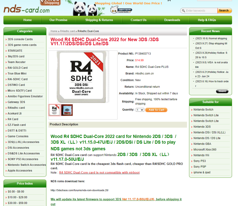 닌텐도칩 R4-SDHC Dual-Core(cn)후기+커널 링크(추가) : 네이버 블로그