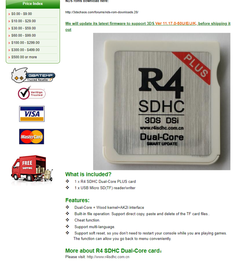 닌텐도칩 R4-SDHC Dual-Core(cn)후기+커널 링크(추가) : 네이버 블로그