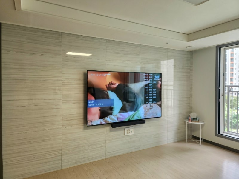 Lg Oled77인치 벽걸이티비선정리 사운드바 Sp2 무타공설치 의정부 장암더샵 네이버 블로그