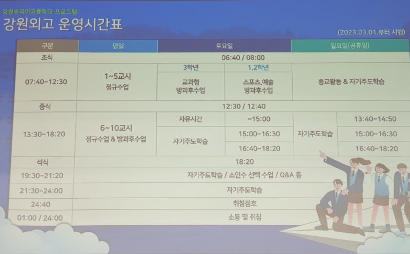 2024 강원외고 입학 설명회 후기 1탄농어촌 자율고 장점 학교 내부 모습 네이버 블로그