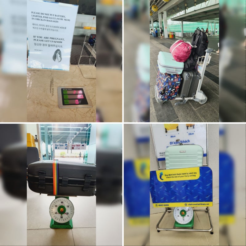 비엣젯항공 수화물 초과 금액과 크기 합산 푸꾸옥공항 수화물 무게 저울 경험 후기 네이버 블로그