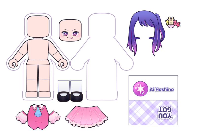 (paper diy)로블록스 최애의 아이 코디 Roblox outfits blind bag /무료도안/무료배포 : 네이버 블로그