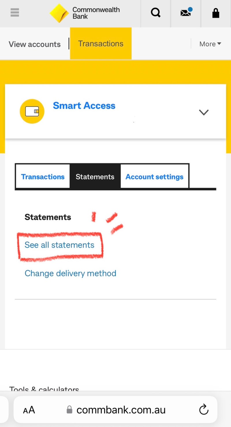 [호주] 커먼웰스 뱅크스테이트먼트(Commonwealth Bank Statement) 모바일 발급 방법 : 네이버 블로그