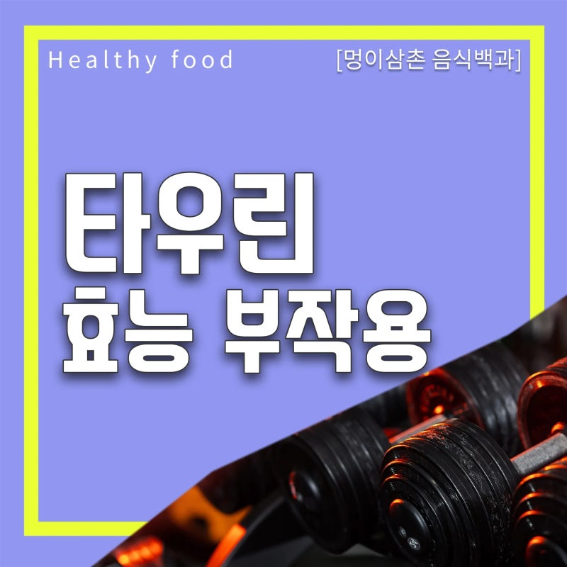 타우린 효능 4가지와 부작용 복용법 섭취량 확인하세요 네이버 블로그