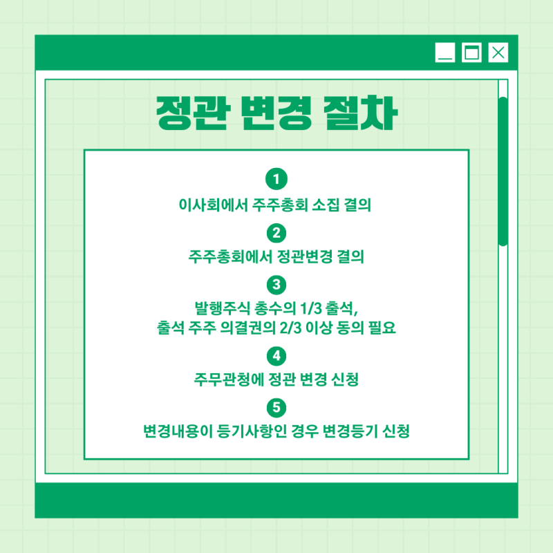 법인 정관 작성과 변경시 절차와 주의사항 정리 네이버 블로그
