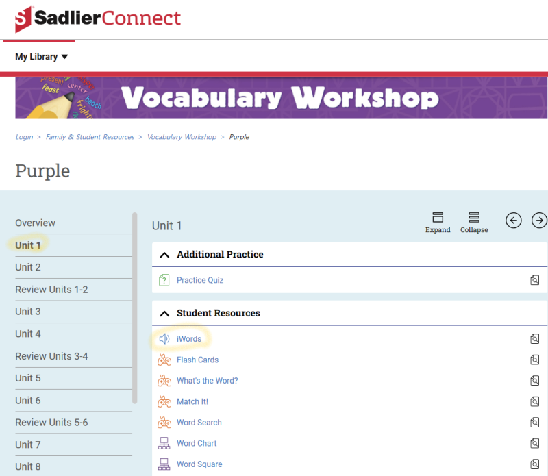 Vocabulary Workshop Red / Purple / Green / Orange / Blue mp3 음원 듣기 ...
