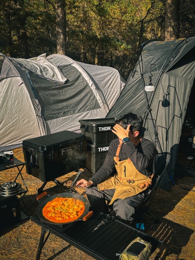 캠핑장음식 캠핑먹거리 백년밥상 찜닭 백순대볶음 밀키트 추천 네이버 블로그