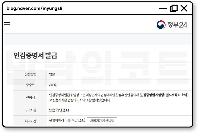 인감증명서 인터넷발급 주민센터 등록 방법과 대리 위임장 양식 네이버 블로그