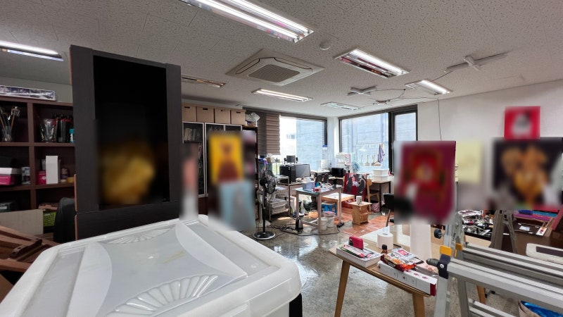 ♡반전세♡ 16평 500040 Or 200060 파주출판단지 반전세 사무실and작업실 임대 전용테라스and통창 채광 화이트톤
