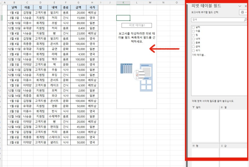엑셀 피벗테이블 만들기 가장 쉬운 사용법범위새로고침추가하는법 네이버 블로그