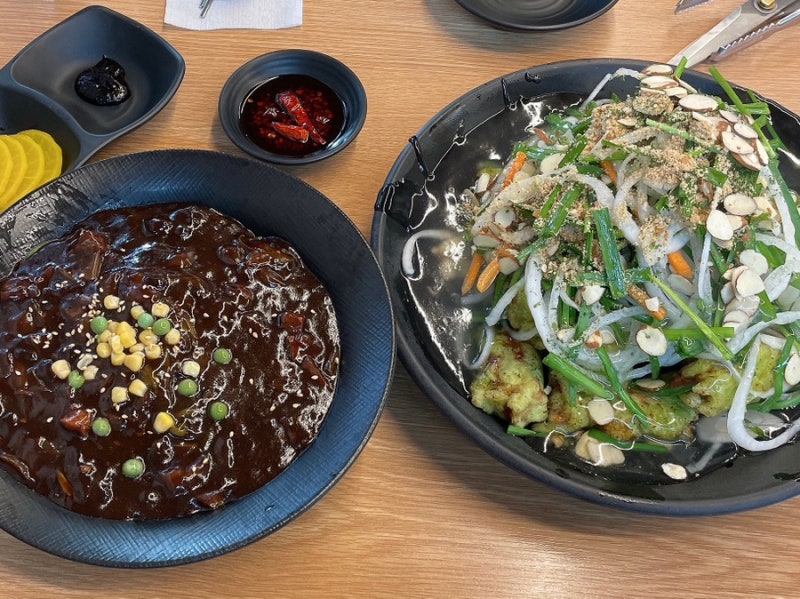 빙빙반점 당진 중식당 초록색 부추탕수육 점심 후기 네이버 블로그