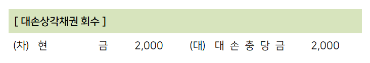 회계원리 대손 Bad Debt 대손상각비 대손충당금 충당금설정법 대손확정금액 대손충당금환입 대손상각채권회수