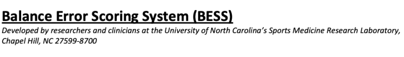 정적 균형 검사 BESS(Balance Error Scoring System) / 스포츠 뇌진탕 평가 검사 : 네이버 블로그