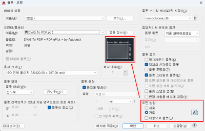 캐드(Auto CAD) 인쇄 설정 방법 : 네이버 블로그