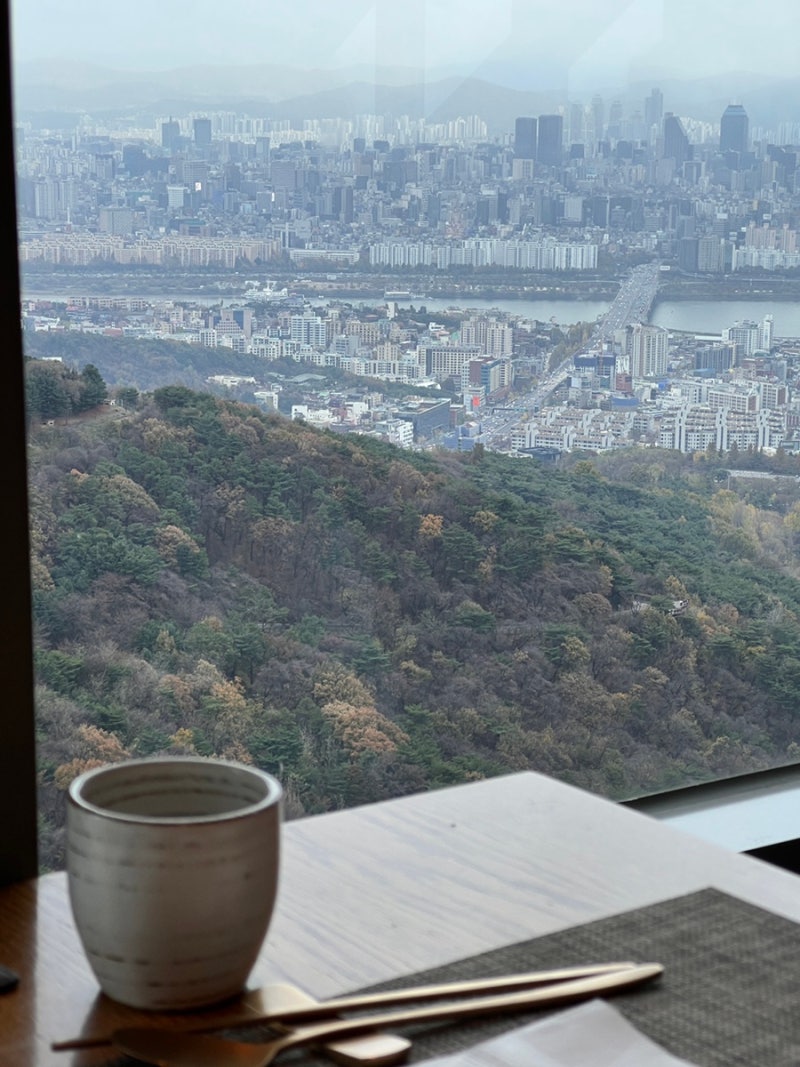 겨울서울여행 환갑 식당 추천 N서울타워 레스토랑 남산타워전망대한쿡 점심런치코스후기예약방법 및 메뉴가격 주차위치 내돈내산
