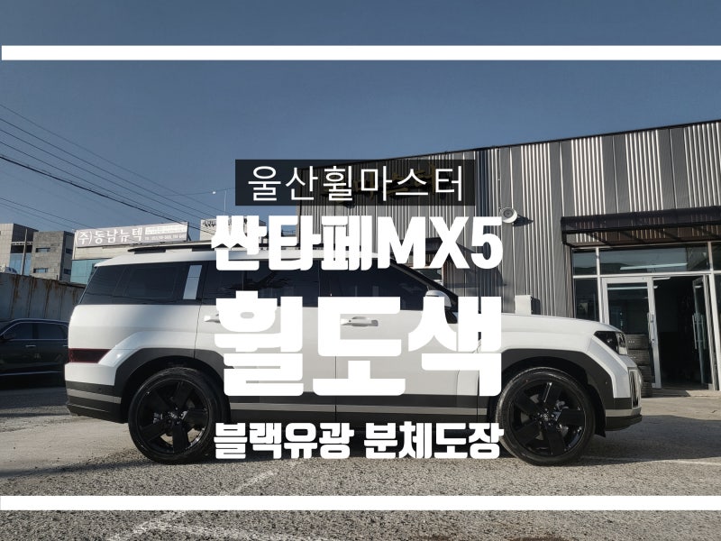 울산휠마스터 신형 싼타페 Mx5 블랙유광 분체도장 휠도색 울산 휠 도색 울산 휠 수리 울산 휠 복원 네이버 블로그