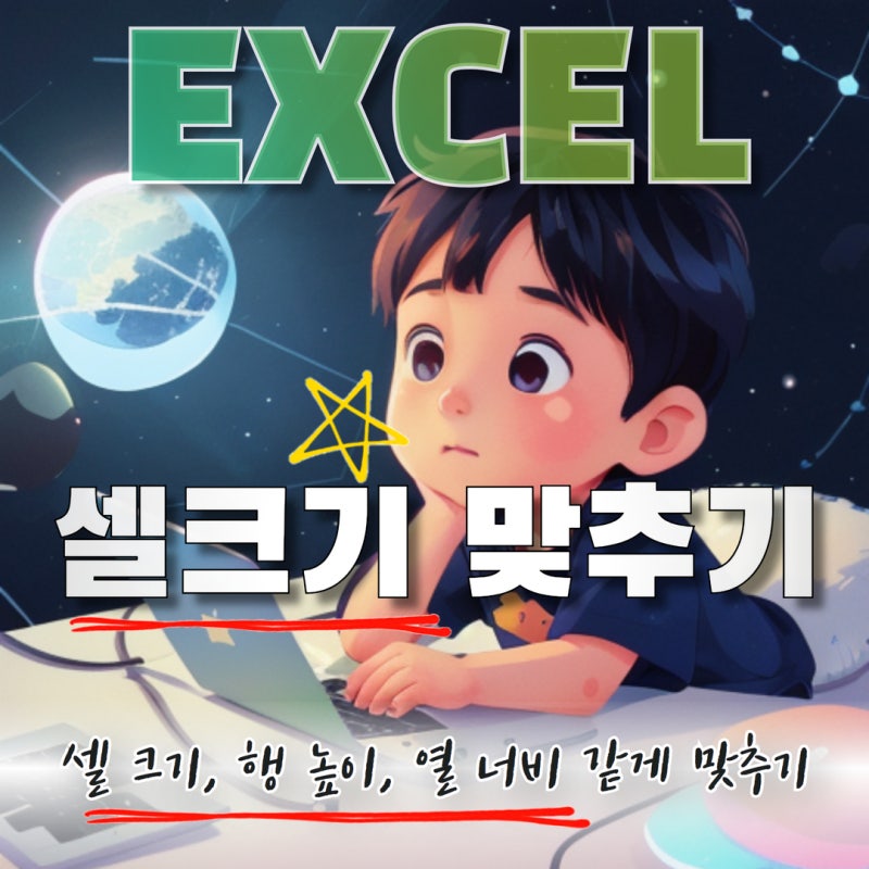 엑셀 셀 크기 행 높이 열 너비 같게 맞추기 Feat 자동 조절 네이버 블로그