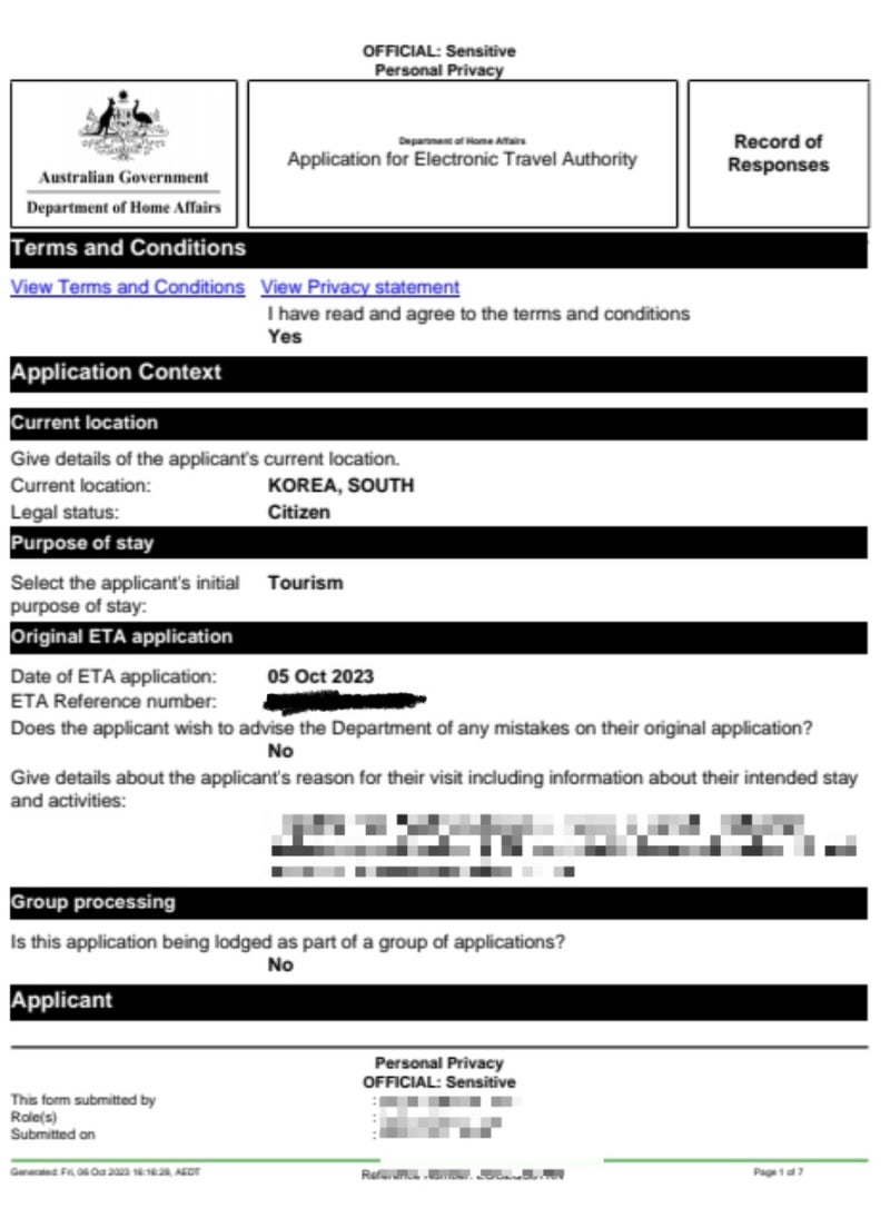 호주 여행 비자 ETA 거절, “Form 1554 제출 요청” - 비자 신청부터 해결까지 소요시간 (제발 미리 준비하세요 ...