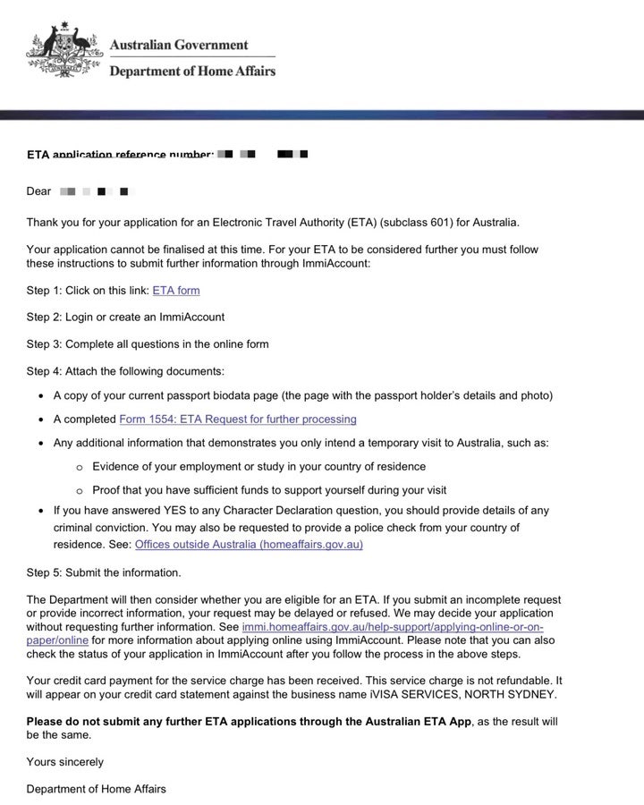 호주 여행 비자 ETA 거절, “Form 1554 제출 요청” - 비자 신청부터 해결까지 소요시간 (제발 미리 준비하세요 ...