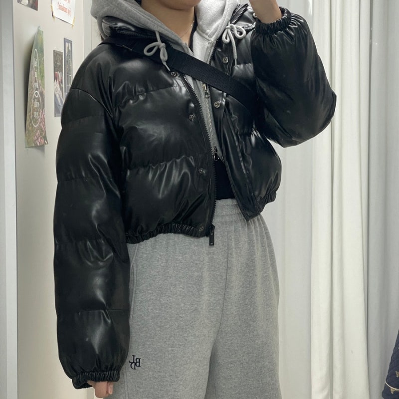 알리익스프레스 가죽 크롭 숏패딩 옷 구매 후기 추천 쇼핑 팁 네이버 블로그