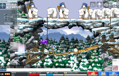 메이플월드 로나월드 스노우맨저지 경험치퀘스트 공략후기 : 네이버 블로그