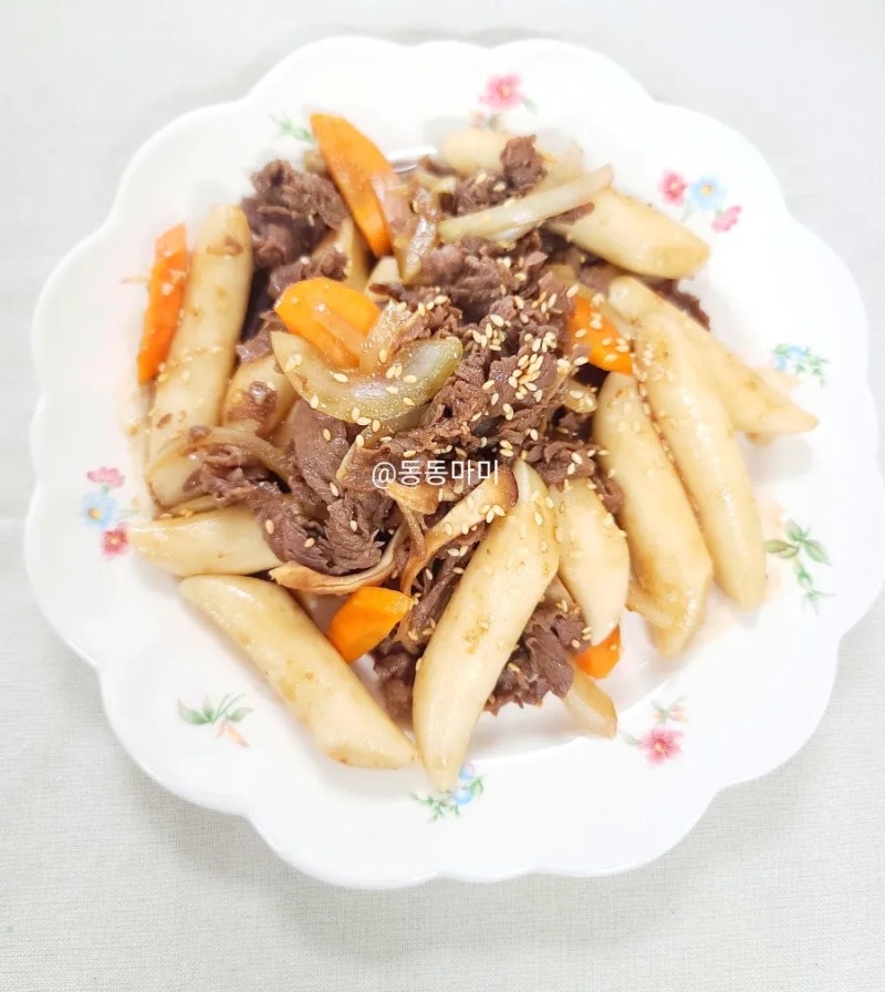 궁중떡볶이 레시피 만들기 안매운 백종원 간장떡볶이 황금레시피 만드는법 네이버 블로그