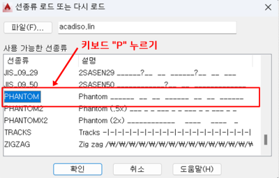 오토캐드(Auto Cad) 선 종류 및 설정 방법(선 축적 기본 설정방법) : 네이버 블로그