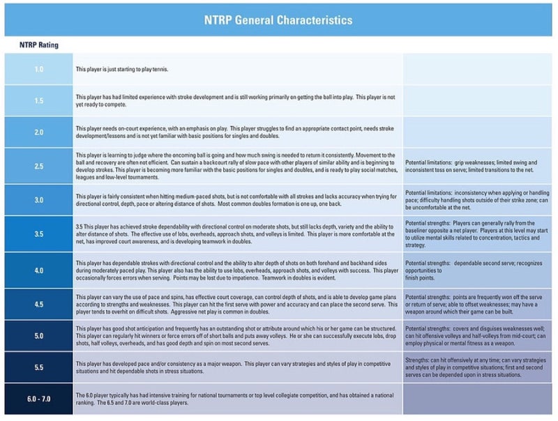 테니스 NTRP 측정 구력 실력 남자 여자 ntrp 영상있음 : 네이버 블로그