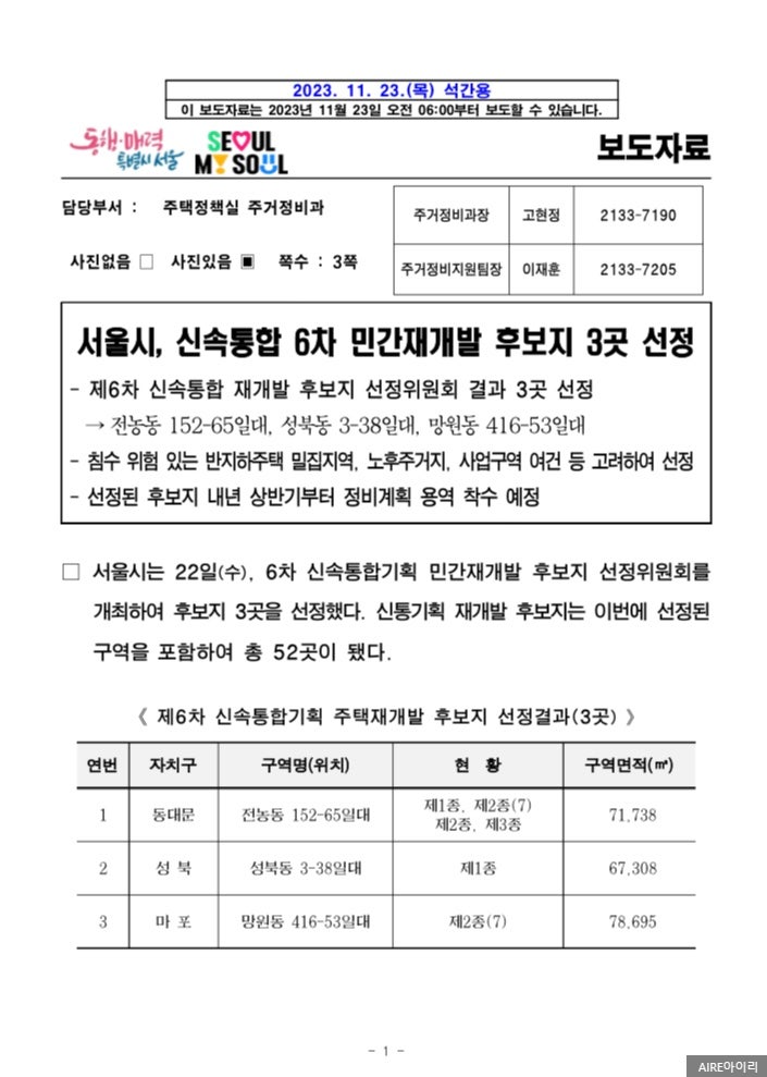 마포구 망원동 신속통합기획 재개발 망원1구역 네이버 블로그