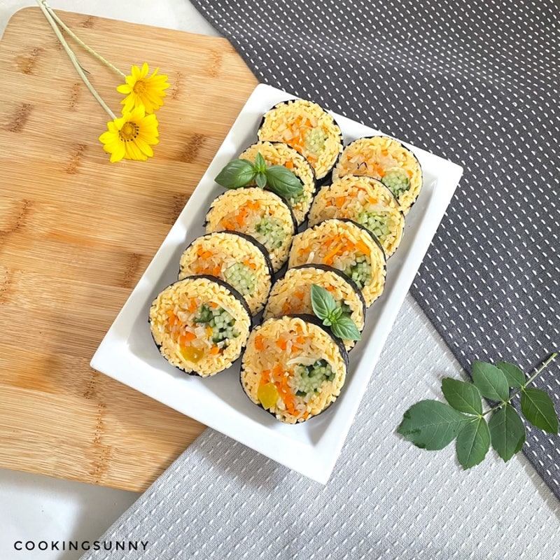 양배추를 듬뿍 넣고 저절로 살빠지는 밥없는 김밥 만들기 양배추 계란 키토김밥 만드는법 네이버 블로그