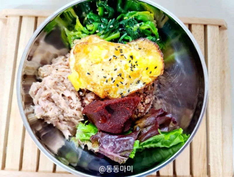 참치비빔밥 레시피 참치상추야채비빔밥 만들기 고추장 소스 양념장 오늘 점심 뭐먹지 네이버 블로그