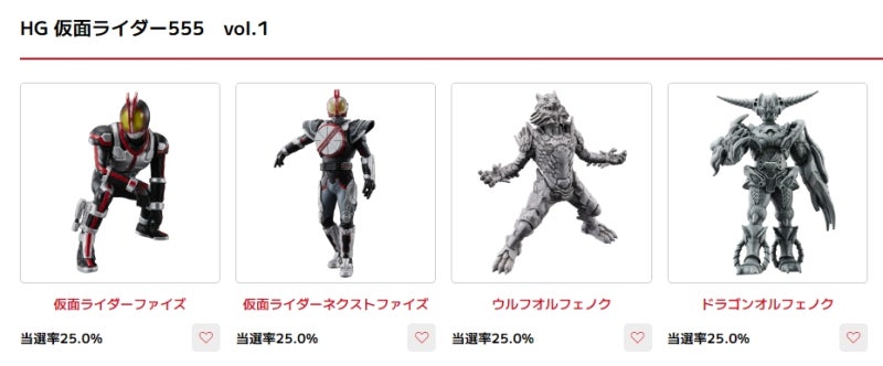 HG 가면라이더555 vol.1 캡슐뽑기 가챠가챠 : 네이버 블로그