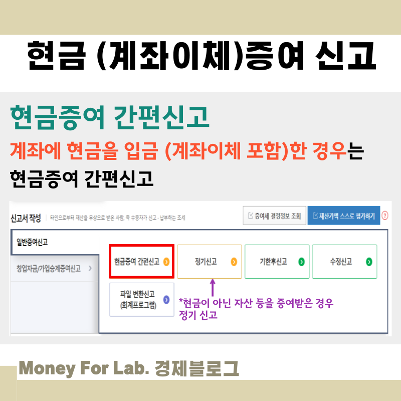 현금 증여세 신고방법 납부기한 필요서류 누락 시 가산세 네이버 블로그