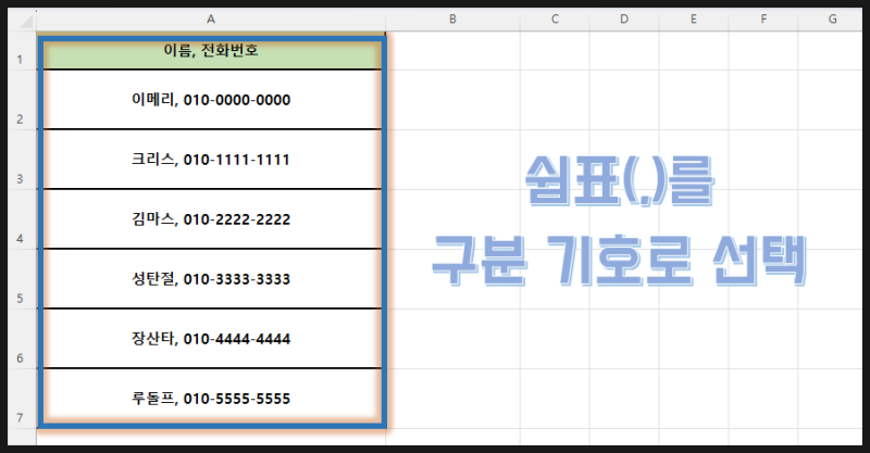 엑셀 텍스트 나누기 데이터 셀 칸 단위로 나누는 팁 정리 네이버 블로그
