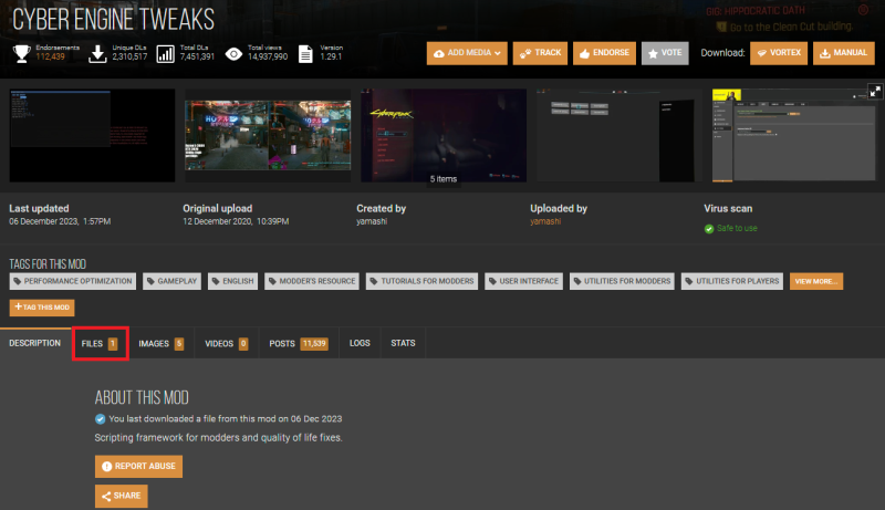 [사이버펑크 2077] Cyber Engine Tweak(CET)를 이용해 에레보스, MK.6 및 원하는 무기 획득해 보자 ...