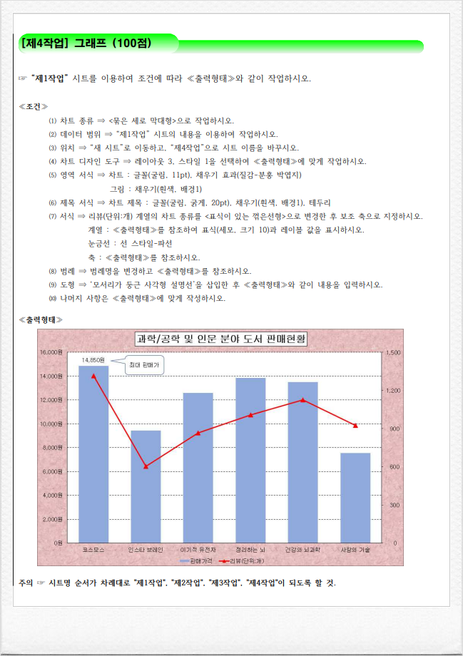 ITQ자격증 - ITQ엑셀 2023년 12월 09일 A형 기출문제 풀이 : 네이버 블로그