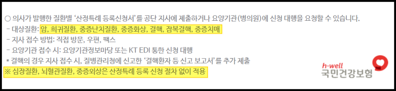 중증환자 산정특례 등록 대상자와 신청방법 및 혜택정리 네이버 블로그