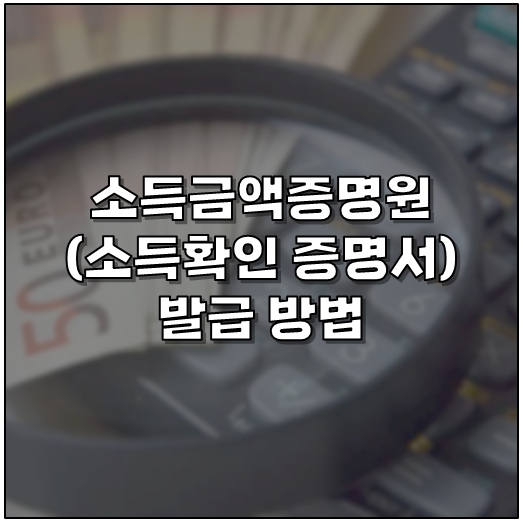 소득금액증명원 발급 및 소득확인 증명서 뽑는 방법 네이버 블로그