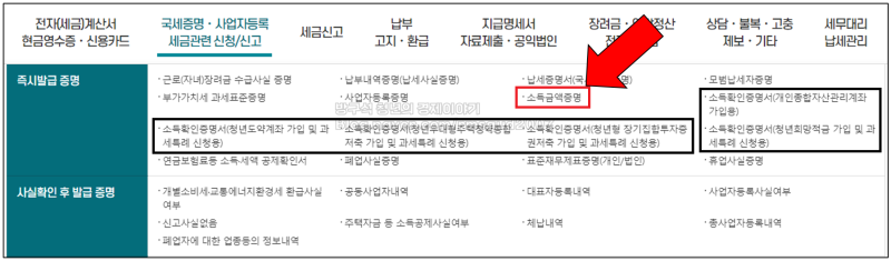 소득금액증명원 발급 및 소득확인 증명서 뽑는 방법 네이버 블로그