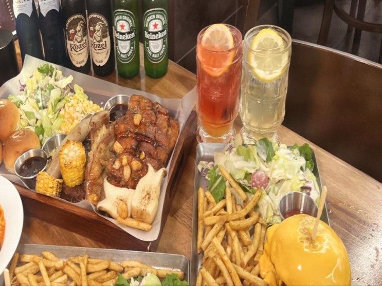 네온몬스터즈 스테이크하우스and칵테일 청라 맛집 입안에서 살살~녹는 수비드 스테이크and버거and치킨을 원스톱으로