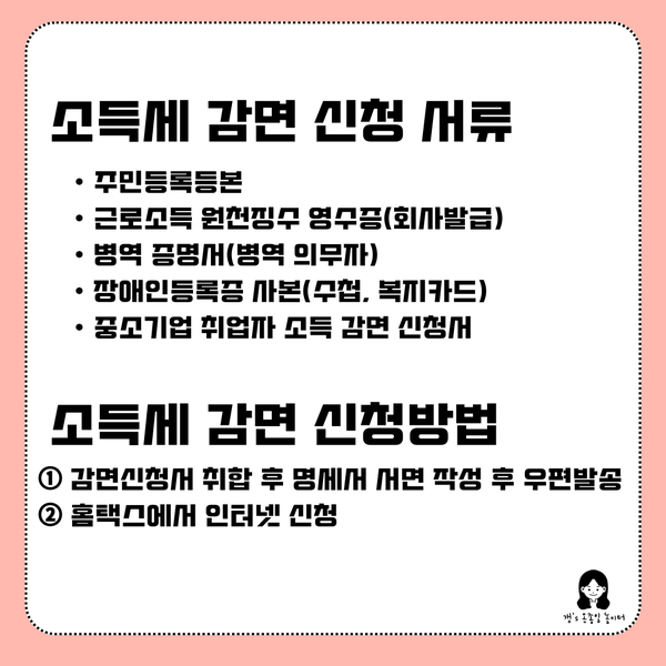 중소기업 취업자 소득세 감면 신청서 작성법 완벽정리 기한 경정청구 네이버 블로그