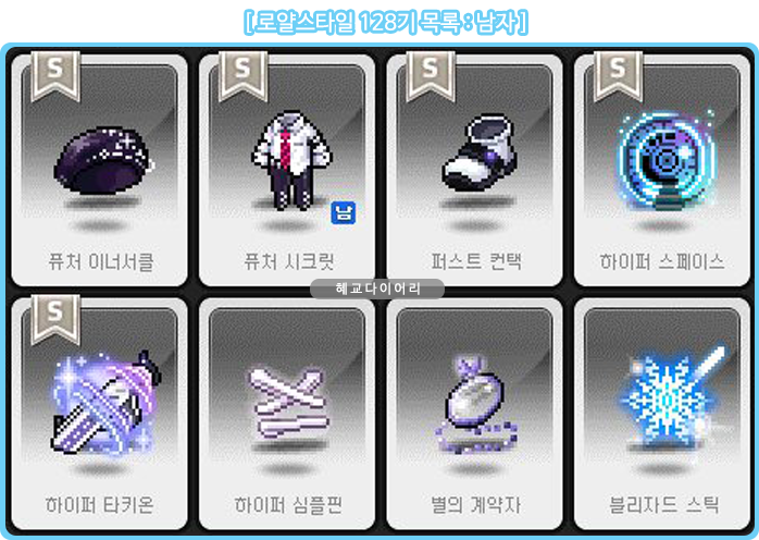 20231221 메이플스토리 캐시업데이트 128기 로얄스타일 목록 And 확률 하이퍼 퓨처 세트 네이버 블로그