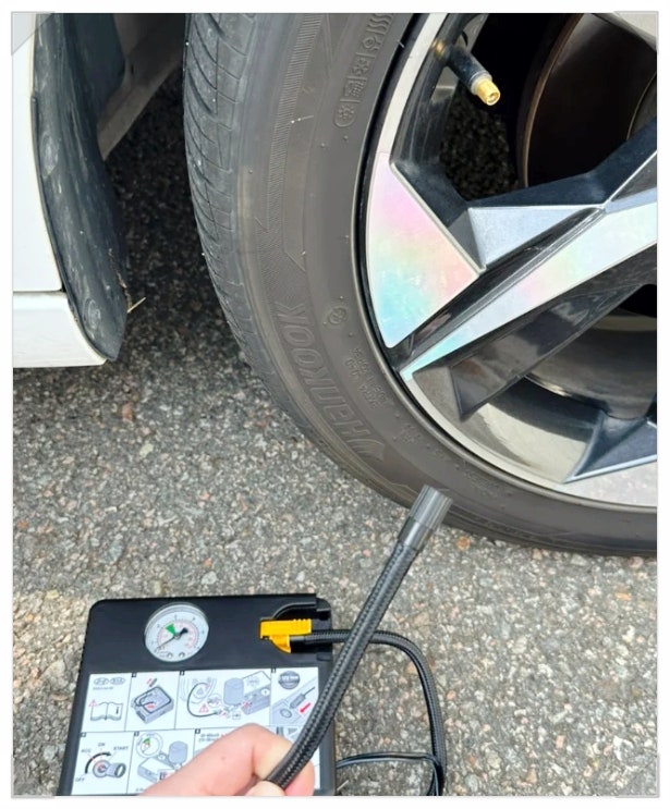 자동차 타이어 공기압 바람 넣는 곳 보험 가능 여부 Tpms 느낌표 경고등 리페어 키트로 공기압 주입하는 방법 네이버 블로그