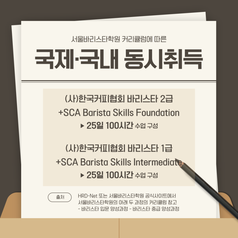 Sca 한국커피협회 바리스타자격증 종류와 취득까지 총정리 네이버 블로그