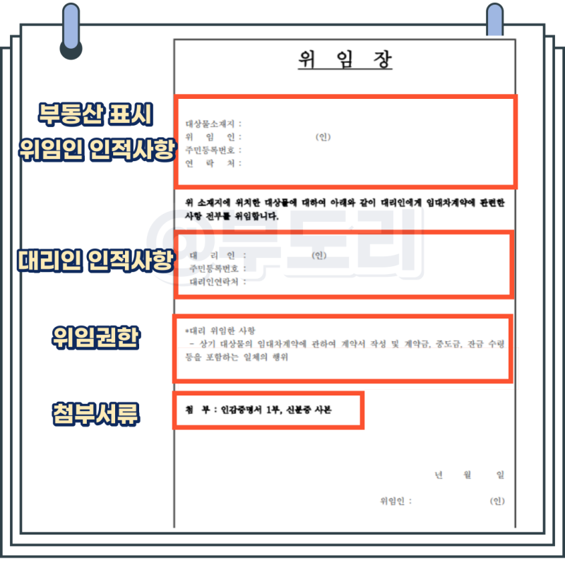 부동산 위임장 및 대리인 위임장 양식 및 주의사항ft 대리계약 네이버 블로그