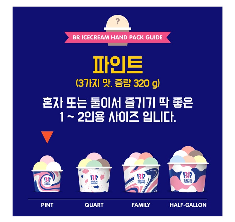 베스킨라빈스 사이즈별 용량과 가격정보 및 하프갤론 후기ft해피오더 무료배송 네이버 블로그
