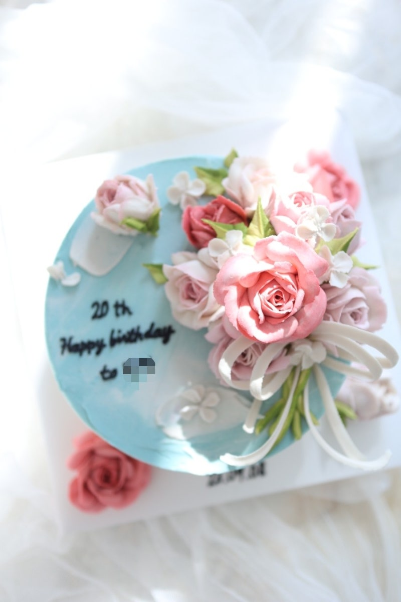 수원 안산 앙금플라워떡케이크 아들의 20번째 생일을 위한 기념케이크 라다케이크 꽃다발케이크 네이버 블로그